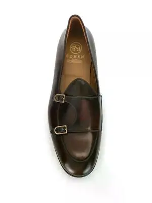 EDHEN MILANO Brera Double Strap Loafers - Brown
