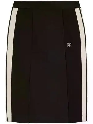 Palm Angels Monogram Midi Skirt - Black