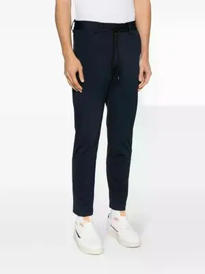 BOSS Technical-jersey Slim-cut Trousers - Blue