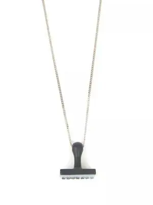 MAISON MARGIELA Stamp Pendant Necklace - Silver