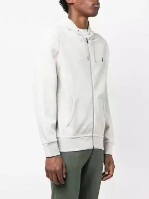 Polo Ralph Lauren Pony Logo Zip-up Hoodie - Grey