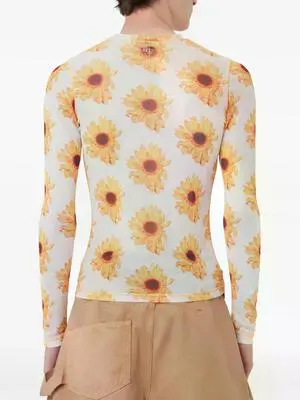 JW Anderson Floral-print Sheer Top