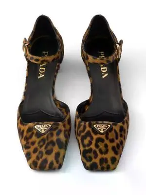 Prada 35mm Leopard-print Pumps - Brown