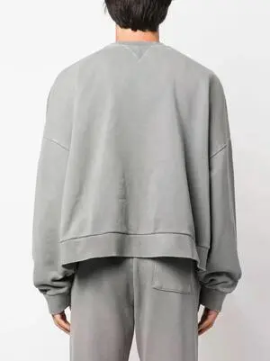 ENTIRE STUDIOS Mélange-effect Cotton Sweatshirt - Grey