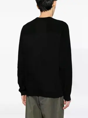 BOSS Logo-print Ribbed Jumper - Black