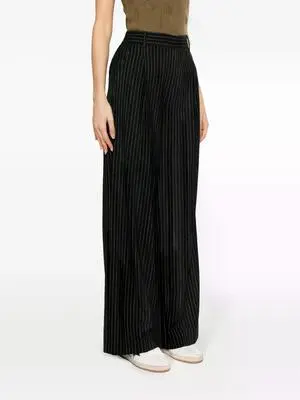 Michael Kors Pinstriped Stretch-wool Palazzo Pants