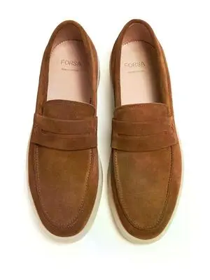 FORSA Armando Suede Loafers - Brown