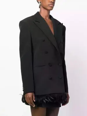 Giuseppe Di Morabito Feather-trim Double-breasted Blazer