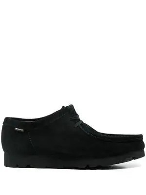 Clarks Suede Derby Shoes - Black