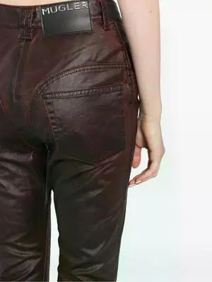 MUGLER Waxed Flare Jeans