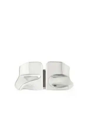 Courreges Silver Tone Rings
