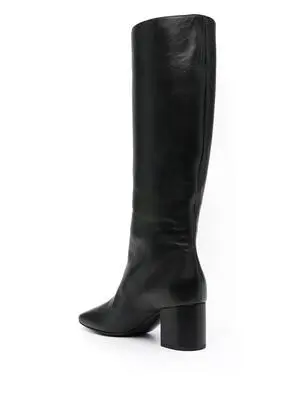 Dolce & Gabbana Jackie 60mm Logo-plaque Leather Boots