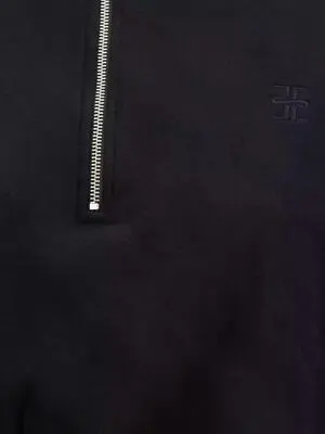 Eterne Cropped High-neck Sweatshirt - Black