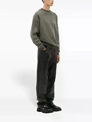 MSGM Logo-print Cotton Sweatshirt - Grey