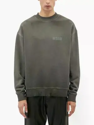 MSGM Logo-print Cotton Sweatshirt - Grey
