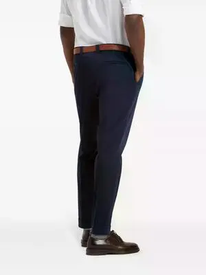 Brunello Cucinelli Tapered Cotton Trousers - Blue
