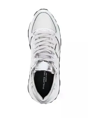 Philippe Model Leather Panelled Low-top Sneakers - Silver