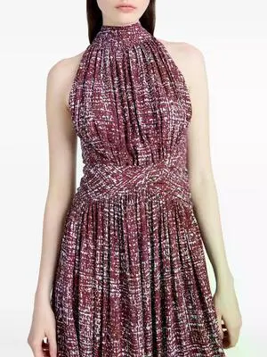 Proenza Schouler Lola Halterneck Dress - Red