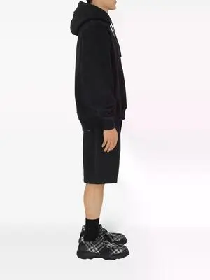 Burberry Equestrian Knight Appliqué Cotton Hoodie