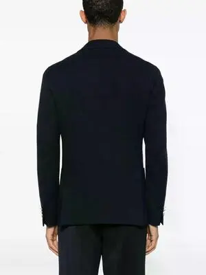LARDINI Brooch-detail Blazer - Blue
