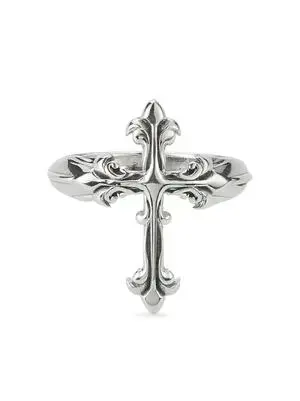 Emanuele Bicocchi Fleury Cross Statement Ring - Silver