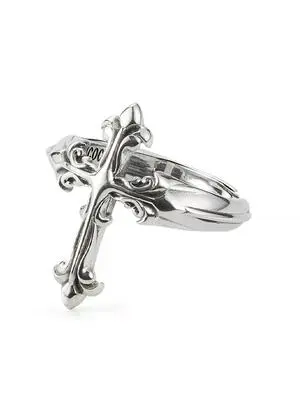 Emanuele Bicocchi Fleury Cross Statement Ring - Silver