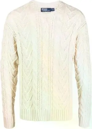 Polo Ralph Lauren Cable-knit Cotton-blend Jumper - Neutrals