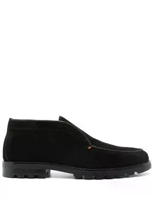 Santoni Suede Boots With Shearling Lining
