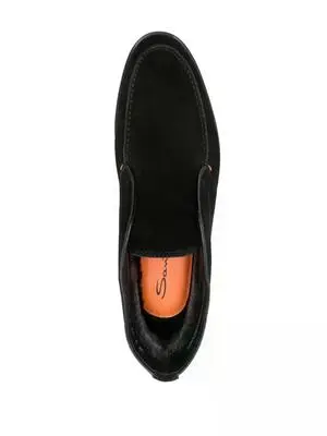 Santoni Suede Boots With Shearling Lining
