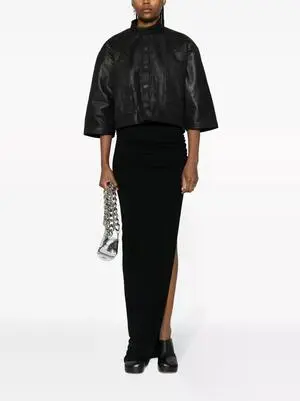 Rick Owens Cropped Leather Jacket