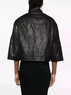 Rick Owens Cropped Leather Jacket