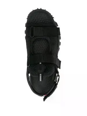 Moncler Vela Logo-patch Sandals - Black