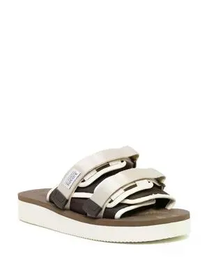 Suicoke Moto-po Touch-strap Sandals - Brown