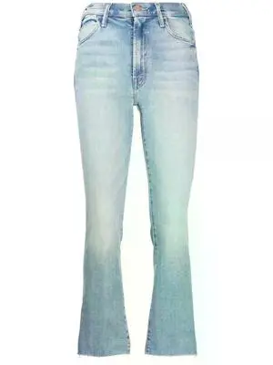 MOTHER Cropped Flared Denim Trousers