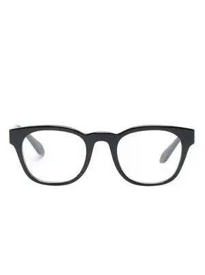 Giorgio Armani Logo Round-frame Glasses - Black