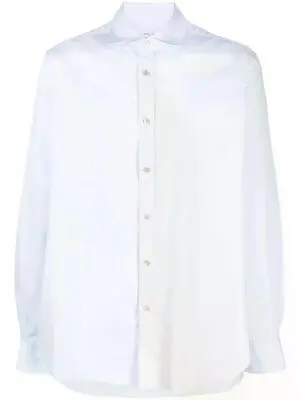 Boglioli Spread-collar Cotton Shirt - Blue