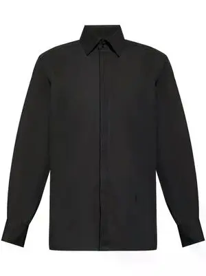 Saint Laurent Cotton Poplin Shirt - Black