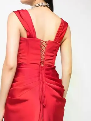 ANA RADU Ruched Flared Gown