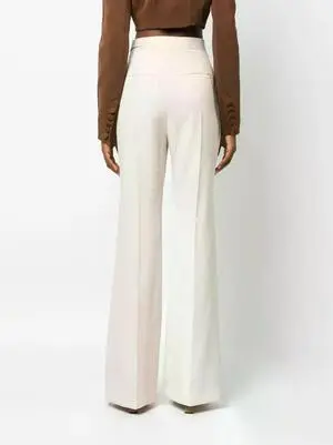 Fendi High-waisted Flared Virgin Wool Trousers