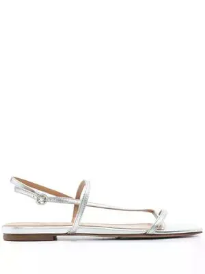 AeydĒ Ella Nappa Leather Sandals - Silver