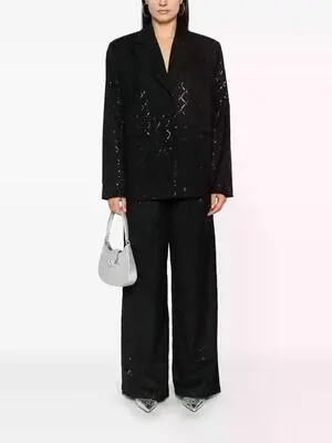 ROTATE BY BIRGER CHRISTENSEN Sequin Embellished Twill Blazer