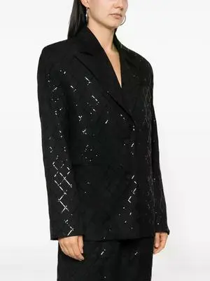 ROTATE BY BIRGER CHRISTENSEN Sequin Embellished Twill Blazer