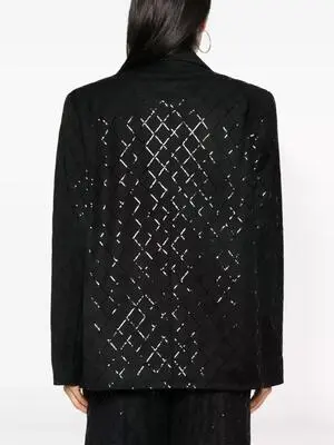 ROTATE BY BIRGER CHRISTENSEN Sequin Embellished Twill Blazer