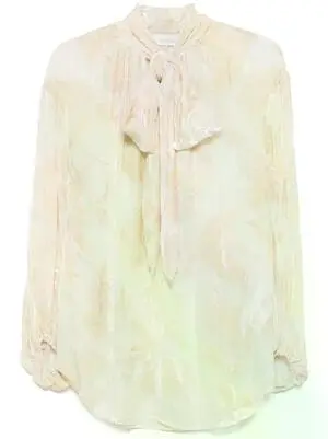 Zimmermann Burnout Blouse - Neutrals