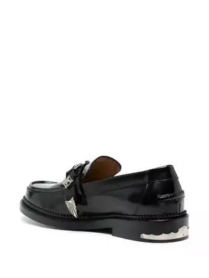 Toga Round-toe Leather Loafers