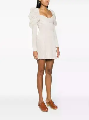 Cult Gaia Mutton-sleeve Ribbed Minidress
