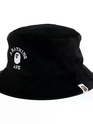 A BATHING APE Logo Embroidered Bucket Hat
