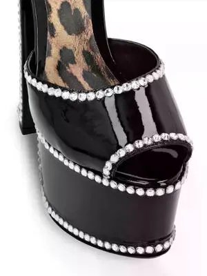 Philipp Plein Crystal-embellished Heeled Platform Sandals