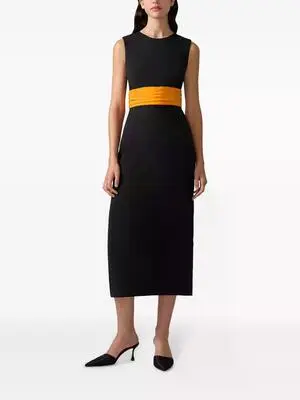 Carolina Herrera Cummerbund-waist Midi Dress