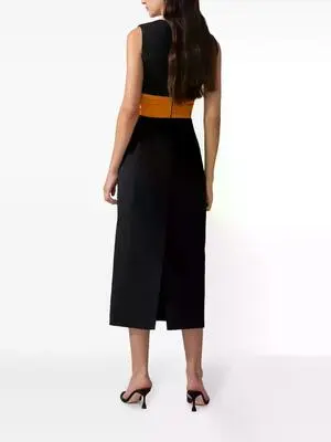 Carolina Herrera Cummerbund-waist Midi Dress
